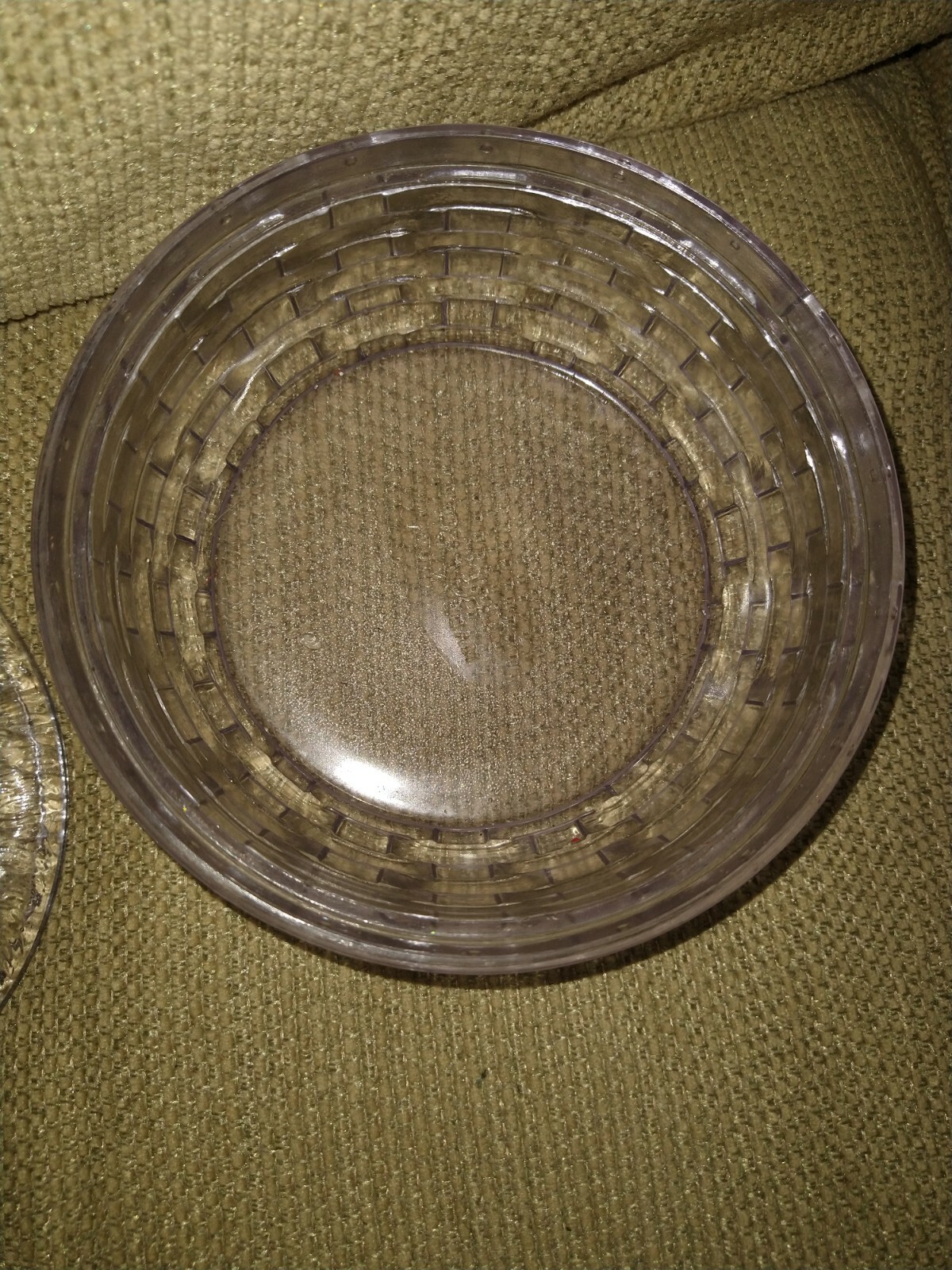 Longaberger Glass Rabbit On Nest Basket Covered Candy Dish Lavender ...