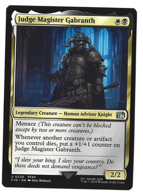 Magic The Gathering Final Fantasy Cards Judge Magister Gabranth | eBay