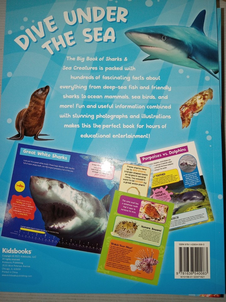THE BIG BOOK OF SHARKS: & other sea creatures **BRAND NEW** #214 | eBay