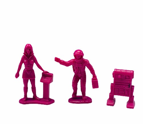 Timmee plastic space toy figures Tim Mee Galaxy Laser Team lot PINK ...