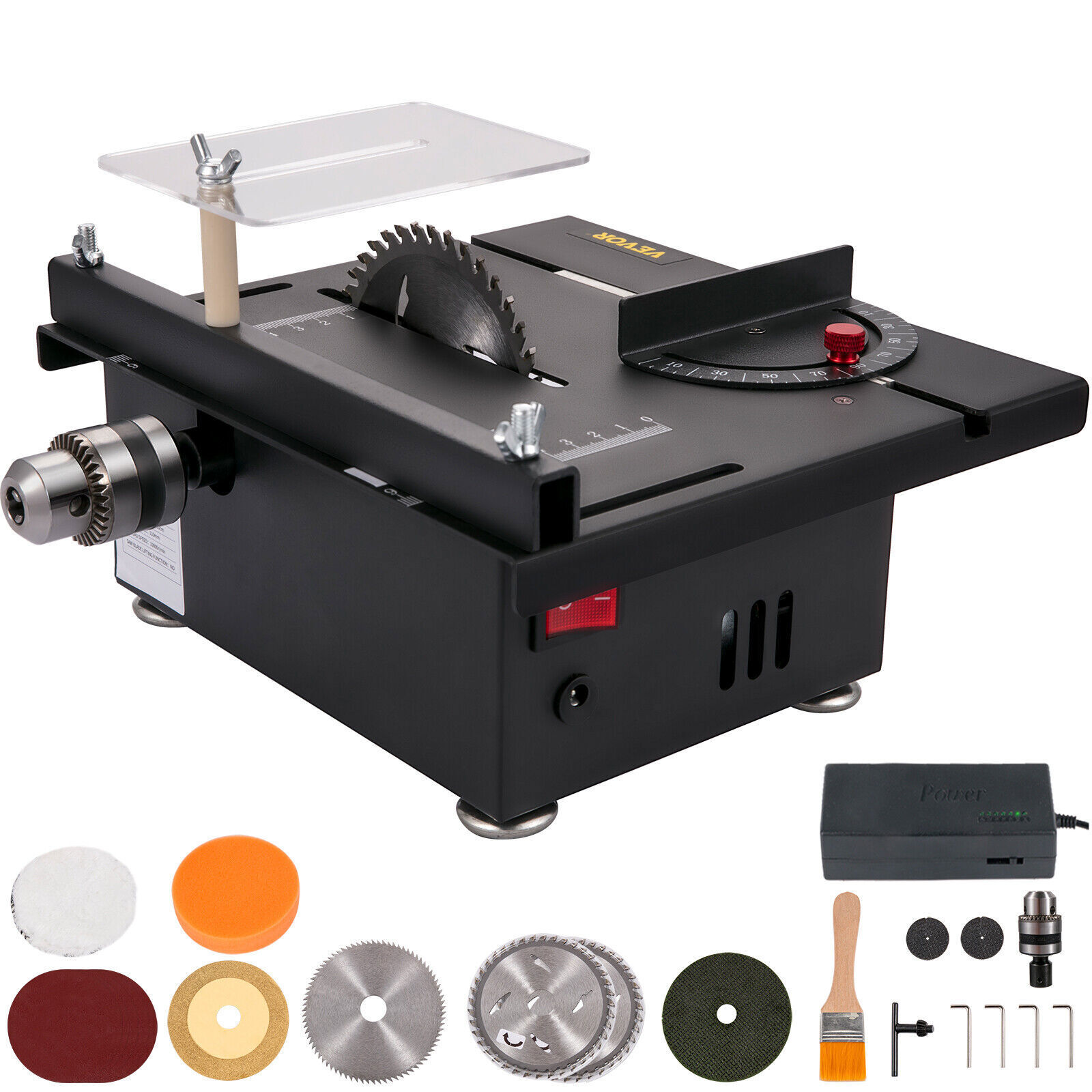 VEVOR 10000RPM Mini Sliding Table Saw for DIY Woodworking Cutting Bench ...