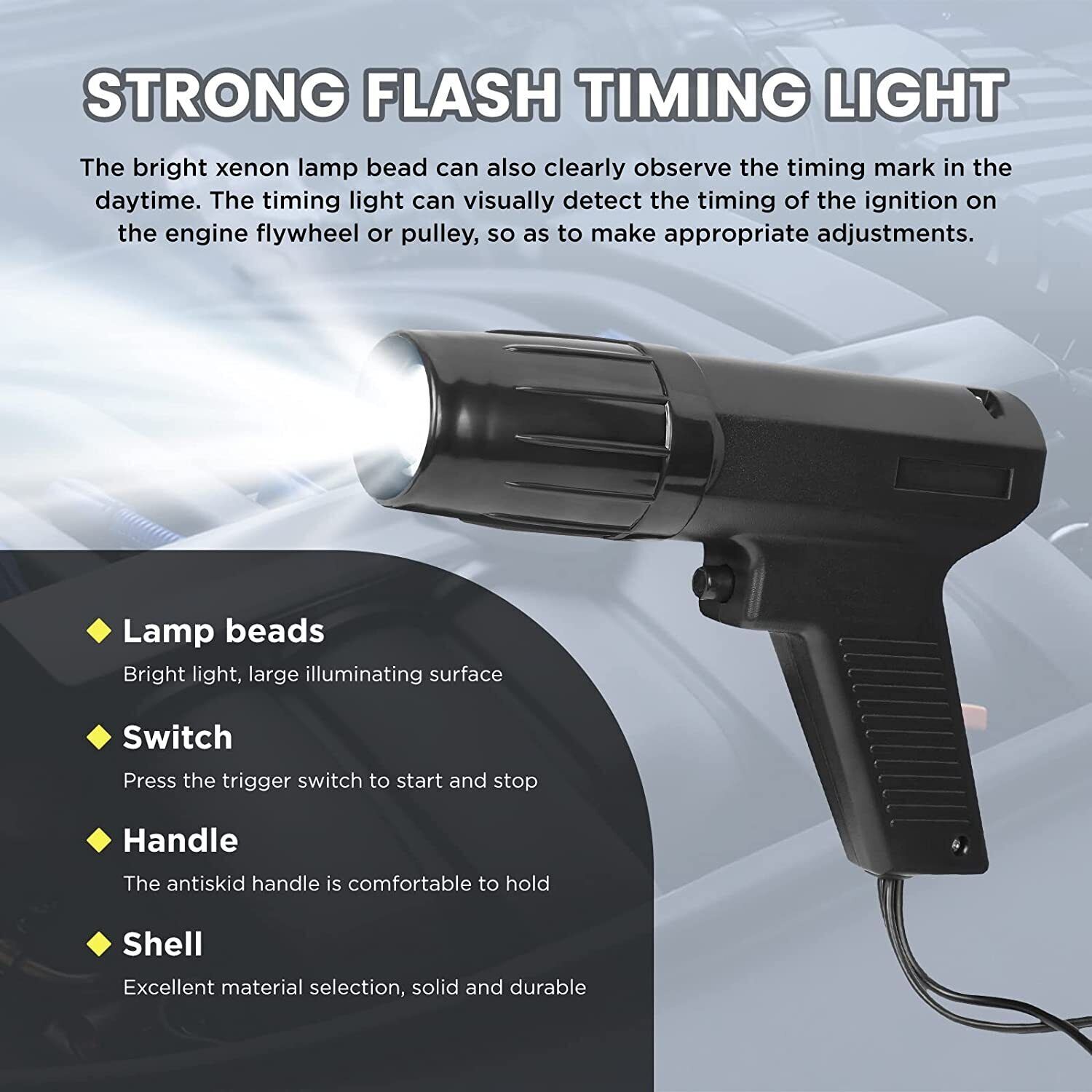 Car Engine Timing Light Ignition Timing Light 12V Engine Timing Gun ...