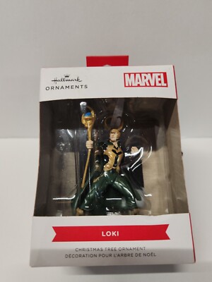 Hallmark Disney Marvel AVENGERS LOKI 3.5" Boxed Christmas Tree Ornament ...