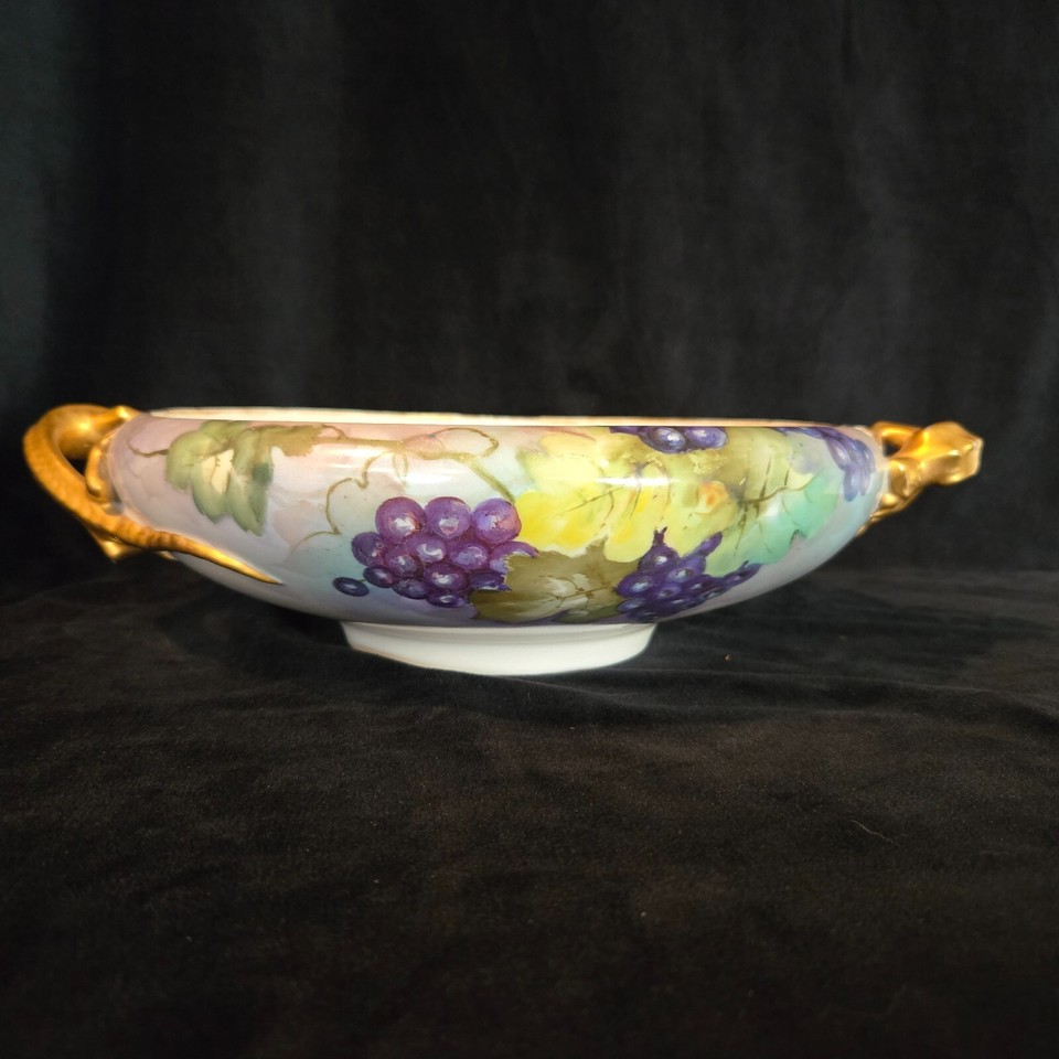 Antique American Belleek~Lenox Handpainted Gold Dragon Handle Bowl 2 ...