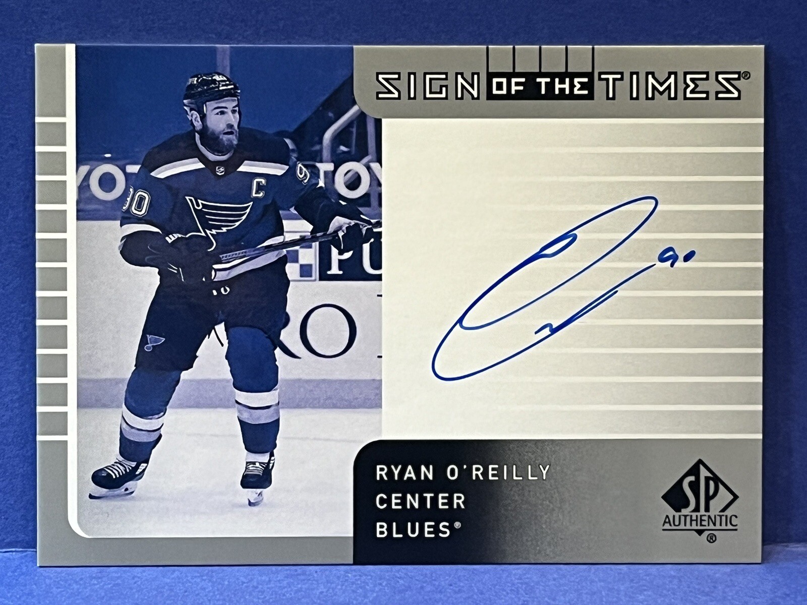 2021-22 SP Authentic Ryan O'Reilly '01-02 Retro Sign of the Times ...