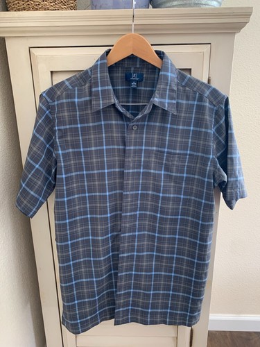 Mens George Blue plaid button up shirt size M | eBay