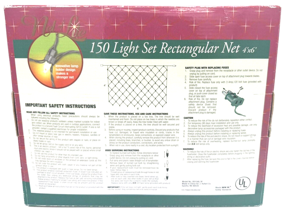 Net of Lite 150 Light Set Rectangular Net 4' x 6' | eBay