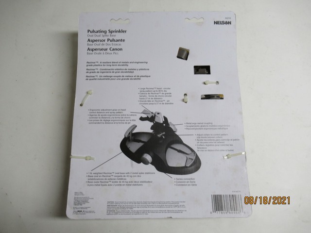 Nelson Lrn50210 50210 Pulsating Sprinkler With Rezimar Head and for ...