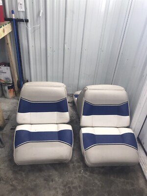 Marine Boat back to back folding fold out seats set of 4 Quad | eBay