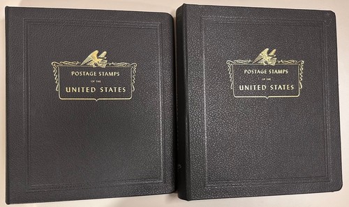 Lot of 2, White Ace Stamps Album 3-Ring Binders, Golden Lettering *jd ...