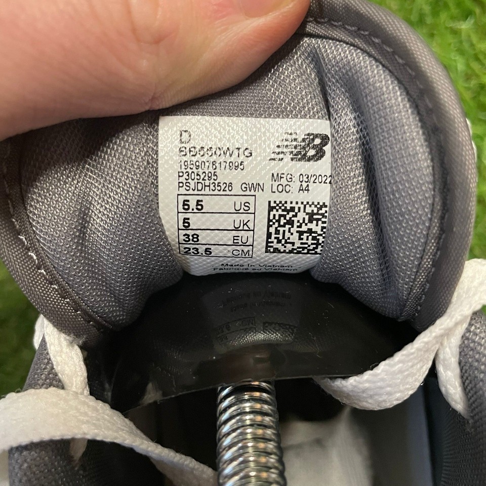 New Balance 550 Uk Size 5.5 White and Grey Colour Way Unisex | eBay UK