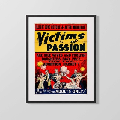 Vintage Burlesque Poster - Victims of Passion Adults Only | eBay