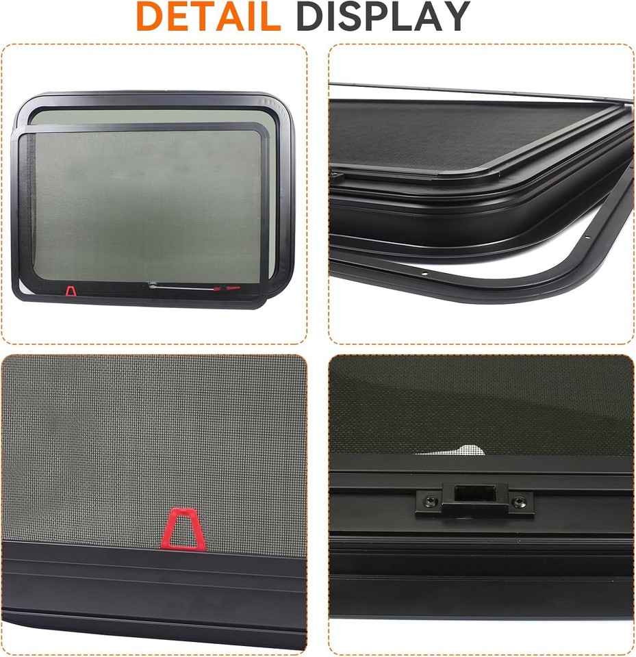 30"x22" Emergency Push Out Exit Window Tinted Glass w/Trim For RV ...
