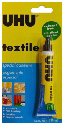 UHU Textile Glue Adhesive Fabric Material Cloths Bonding Hemming ...