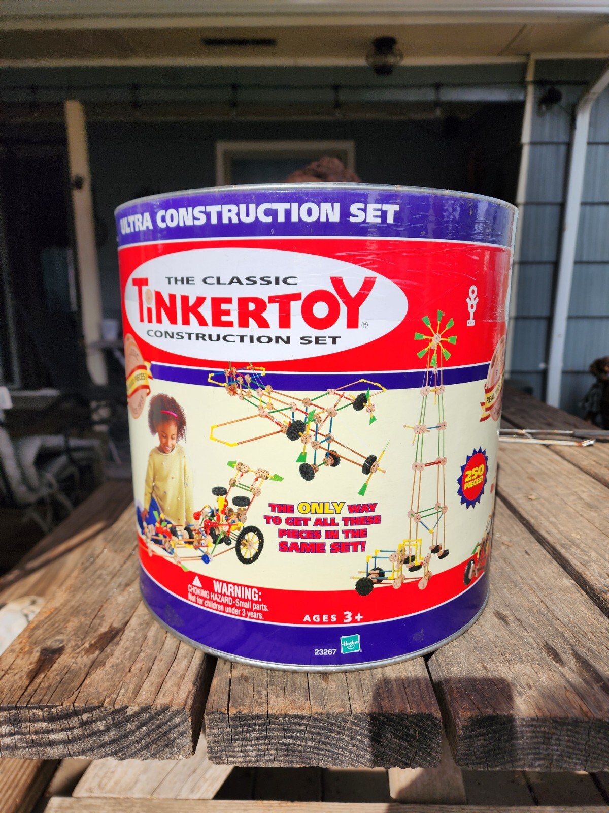The Classic Tinkertoy Ultra Construction Set Hasbro Wood Kids Building ...