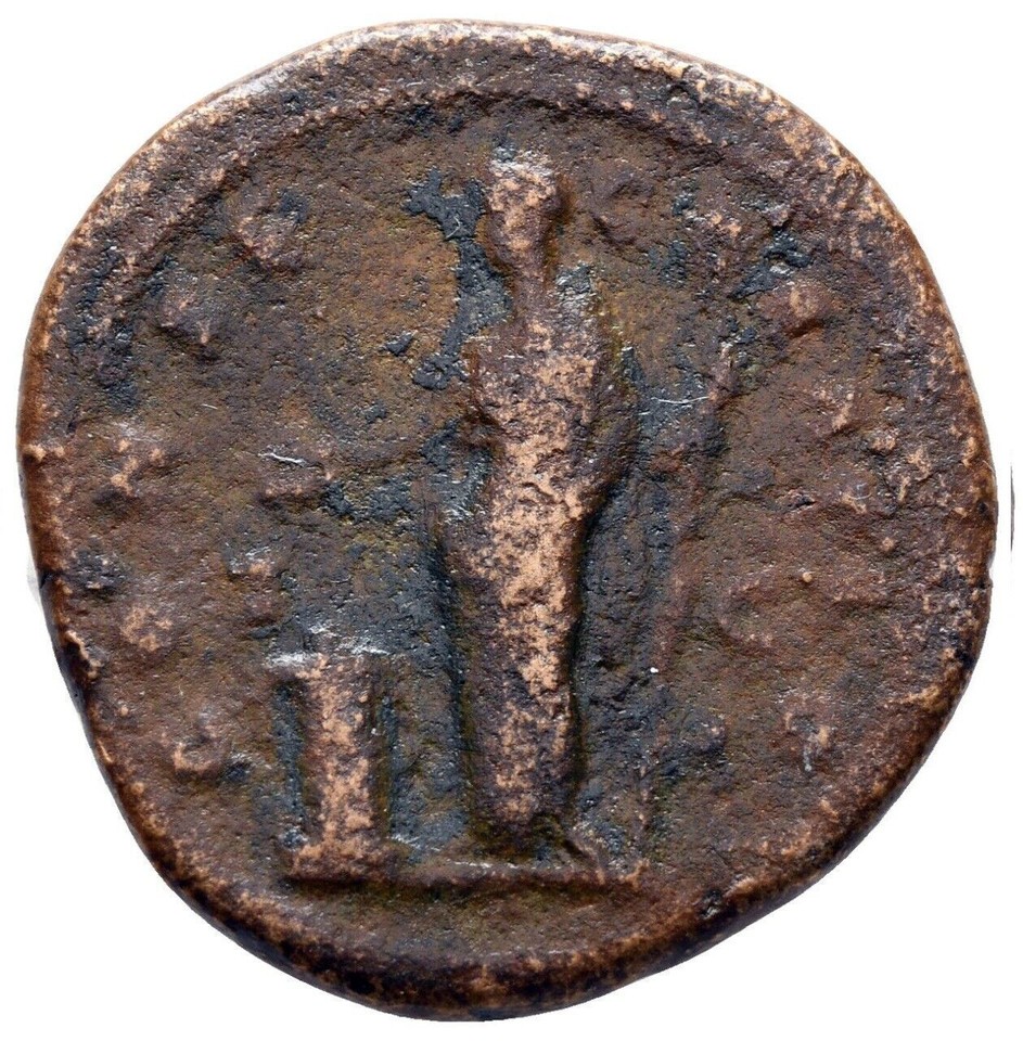 Roman Imperial Bronze As Coin - Rome 140-141 AD - Diva Faustina I | eBay