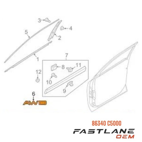 2016-2020 KIA SORENTO FRONT LEFT DOOR EMBLEM NEW OEM 86340 C5000 | eBay