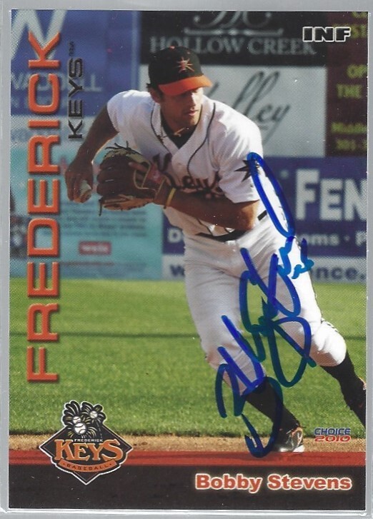 2010 Choice Frederick Keys Bobby Stevens #23 IP autograph signed card ...