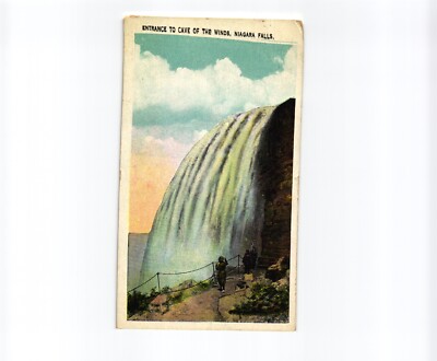 White Border Postcard Niagara Falls Entrance to Cave of the Winds 1923 ...