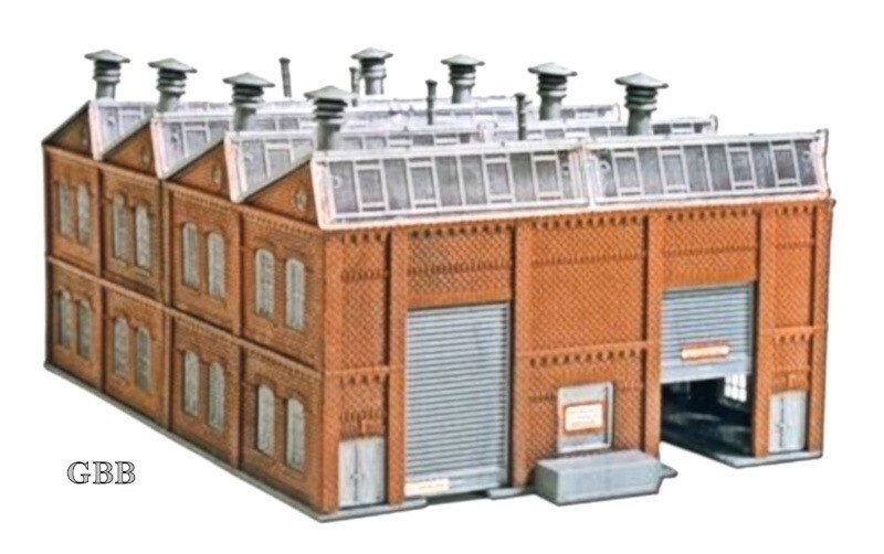 N 1:160 Scale TWIN DIESEL LOCOMOTIVE SHED Kit Model Power New in Sealed ...