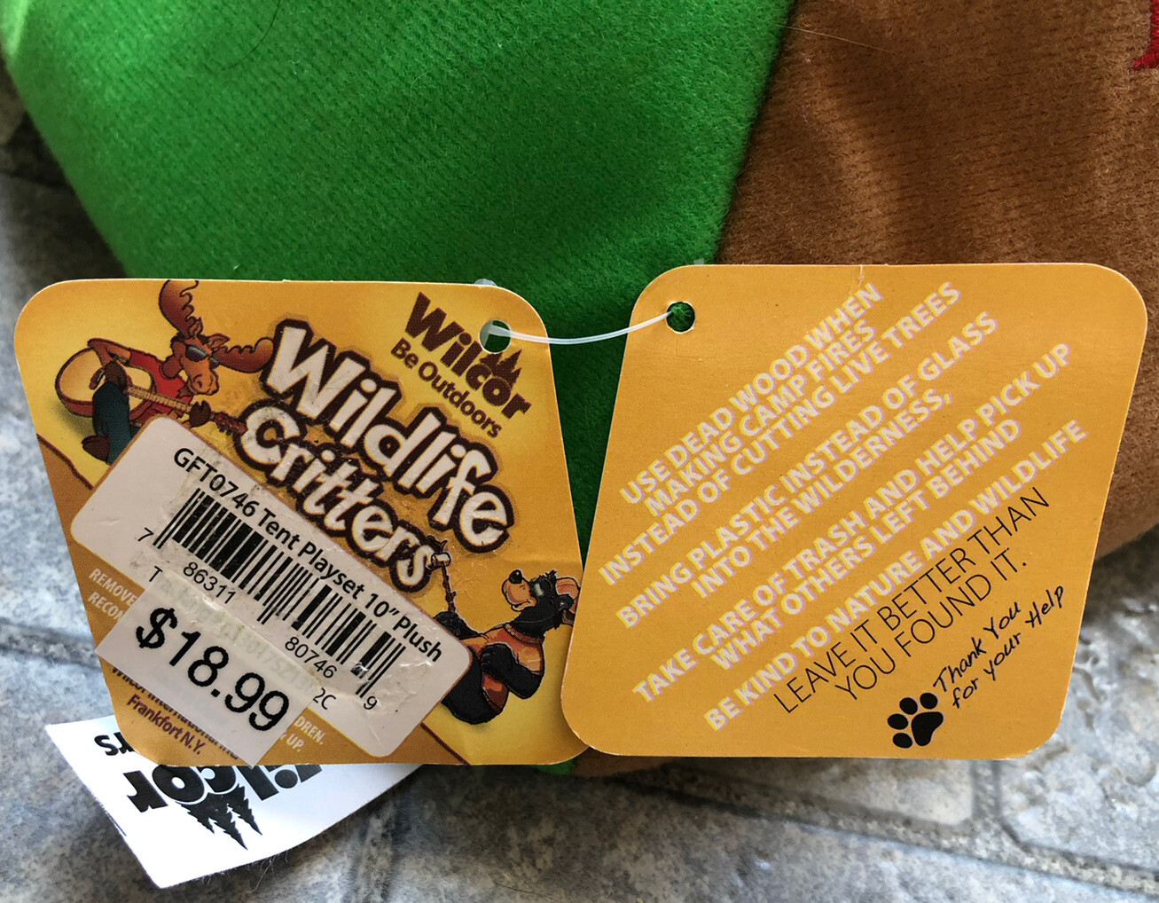 Wilcor Be Outdoors Wildlife Critters Tent Play Set Moose Bear Squirrel ...