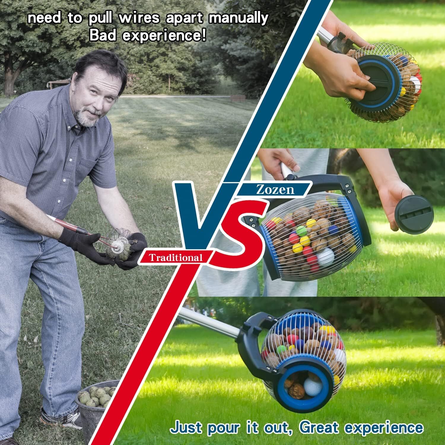 Nut Gatherer Walnut Picker Upper Roller Pinecone Walnut Pecan Golf Ball ...