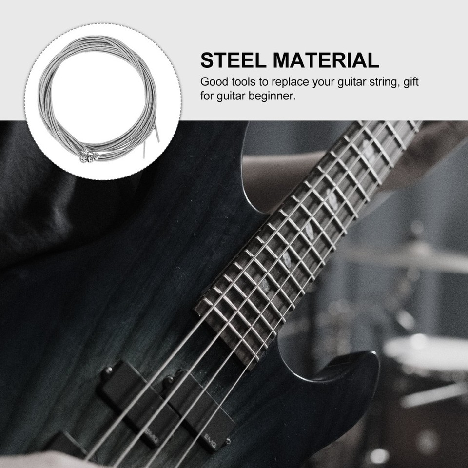 5pcs Steel Strings for 5 String Bass Guitar (Silver) Bass strings | eBay
