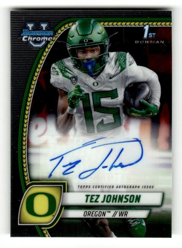 2024 Bowman University Chrome Prospect Autograph #PA-TJO Tez Johnson ...