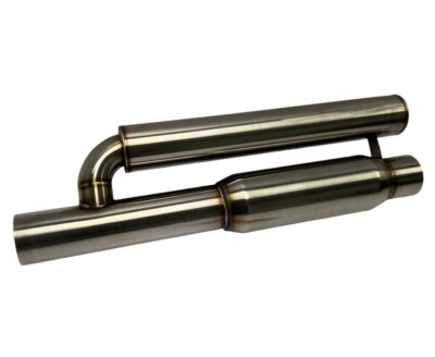 2.5" Inch Resonator Muffler Helmholtz Style Ultra Quiet Wave Cut ...