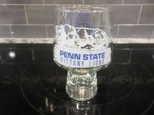 VTG 1979 Penn State Univ Nittany Lions 5.75" Glass 16oz Red Lion Scott ...
