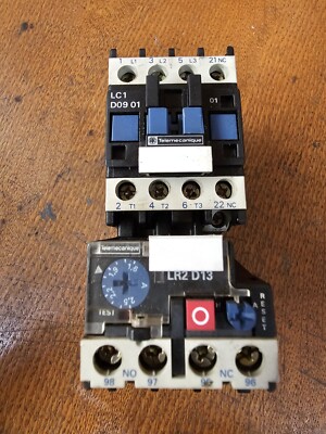 Telemecanique LC1 D09 01 Contactor With LR2 D13 Thermal Overload Relay ...
