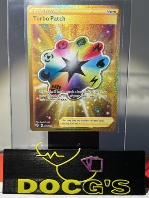 Pokemon Turbo Patch Gold Secret Rare Trainer 200/189 Darkness Ablaze💎US ...