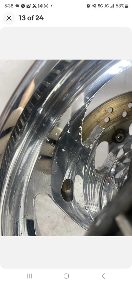 2001 Harley Davidson Softail Fatboy Chrome Mag Rims Wheels 16in x 3in ...