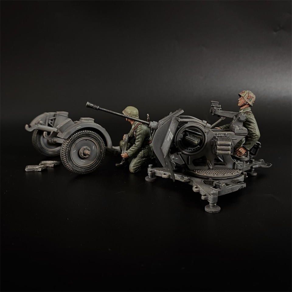 WAR PARK MINIATURES 1:30 WW2 GERMAN KU111 GERMAN GREY 20MM FLAK38 SET ...