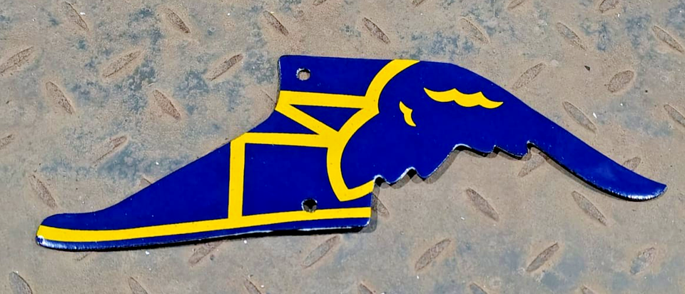 12X GOODYEAR TIRES DEALER PORCELAIN ENAMEL SIGN BOARD SIZE 8"X3.5 ...