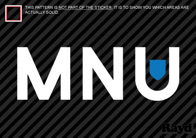 (2X) MNU Multi-National United Sticker Decal Die Cut vinyl district 9 ...