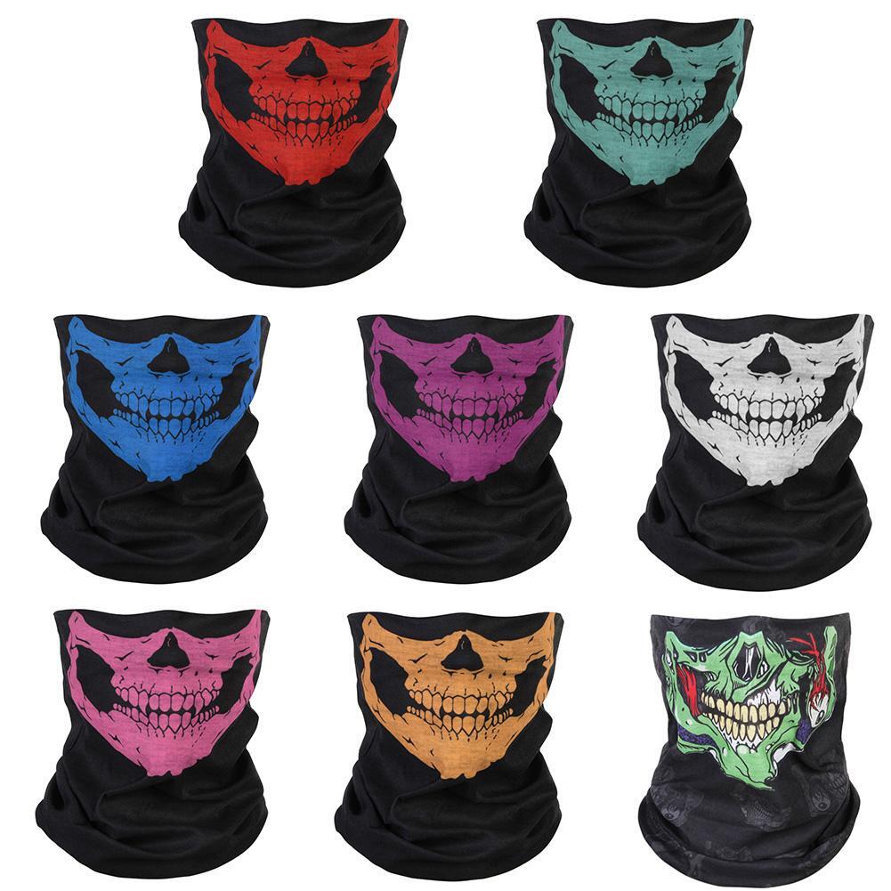 Bicycle Cycling Ski Skull Half Face Mask Ghost Scarf Multi Use Neck ...