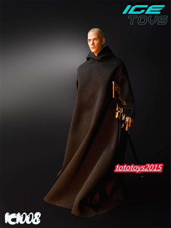 1:6 Black Cloak War Robe Coat Clothes Model Fit 12'' Male Action Figure ...