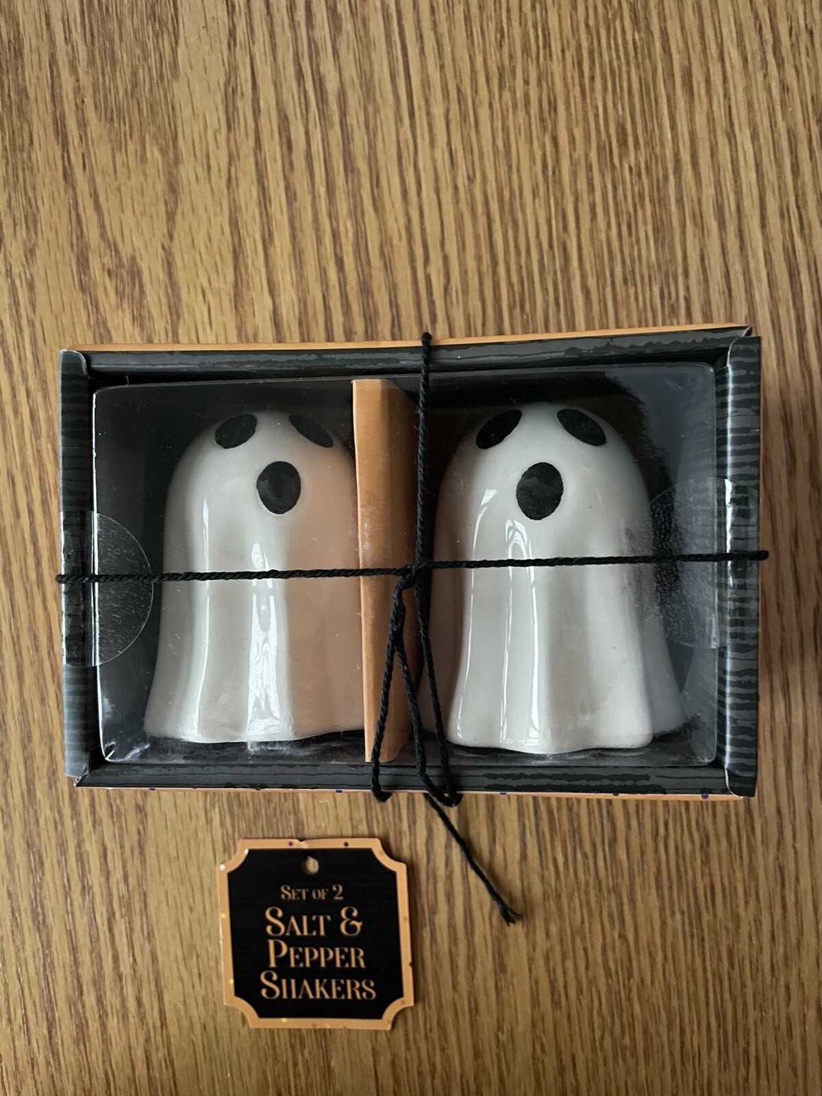 Halloween Salt Pepper Shakers Ghost Couple White Spooky Kitchen Table Set Of 2 | eBay