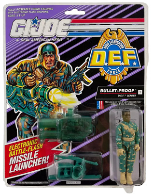 Gi Joe 1991 DEF Bullet-Proof Leader Nice Figure Sealed! Nice On Card No ...