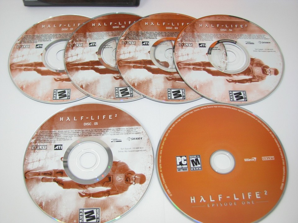Half-Life 2 (PC, 2004) 5 Disc Half Life 2 Episode One PC Game ...