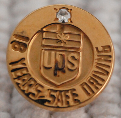 Old United Parcel Service (UPS) 18 Year Service / Safe Driving Award ...