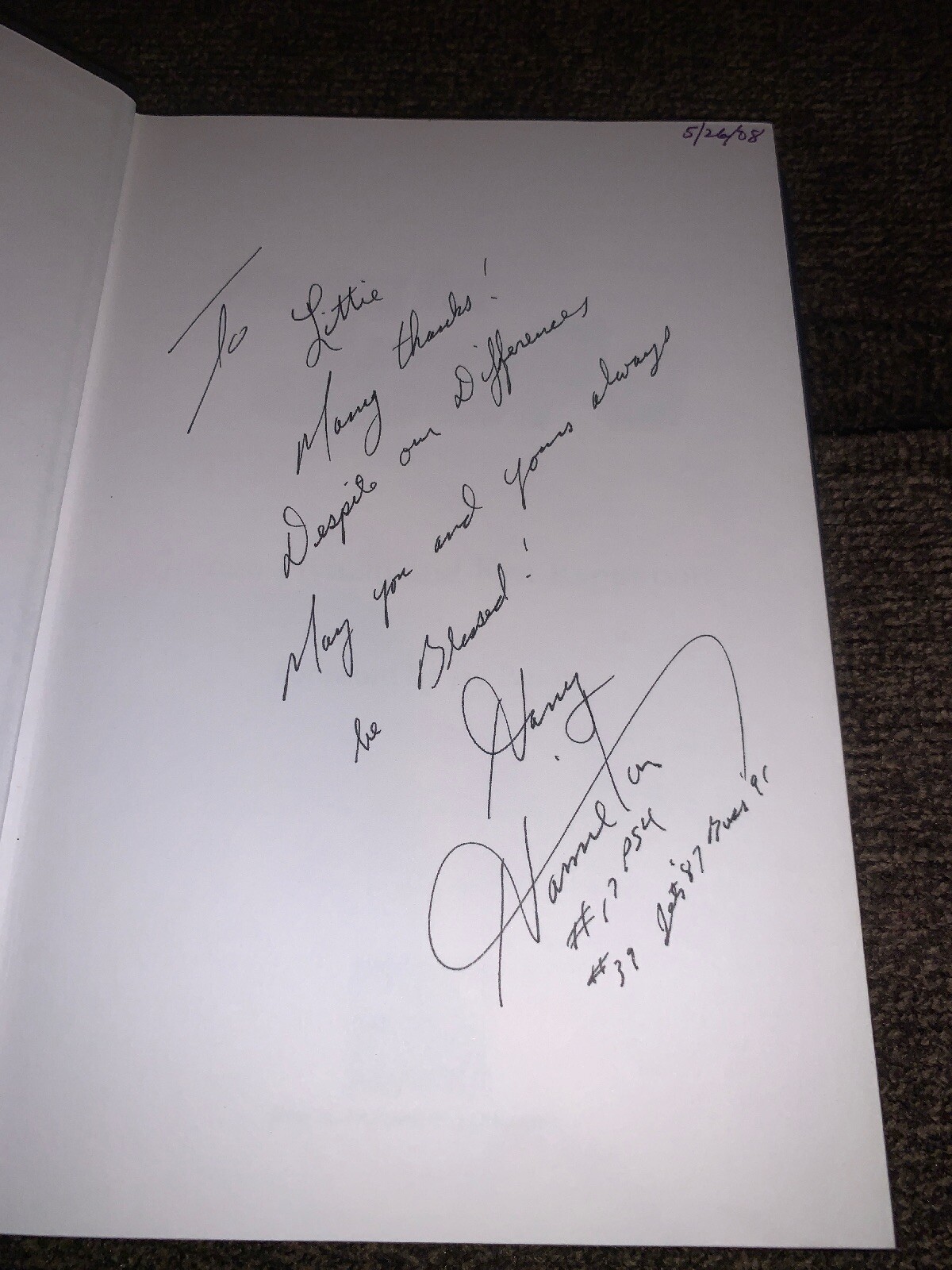 PLAYING FOR JOEPA PENN STATE INSCRIBED SIGNED BOOK HARRY HAMILTON PSU ...