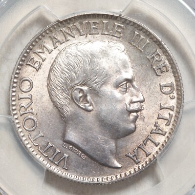1914, Italian Somaliland, Victor Emmanuel III. Silver 1 Rupia Coin ...