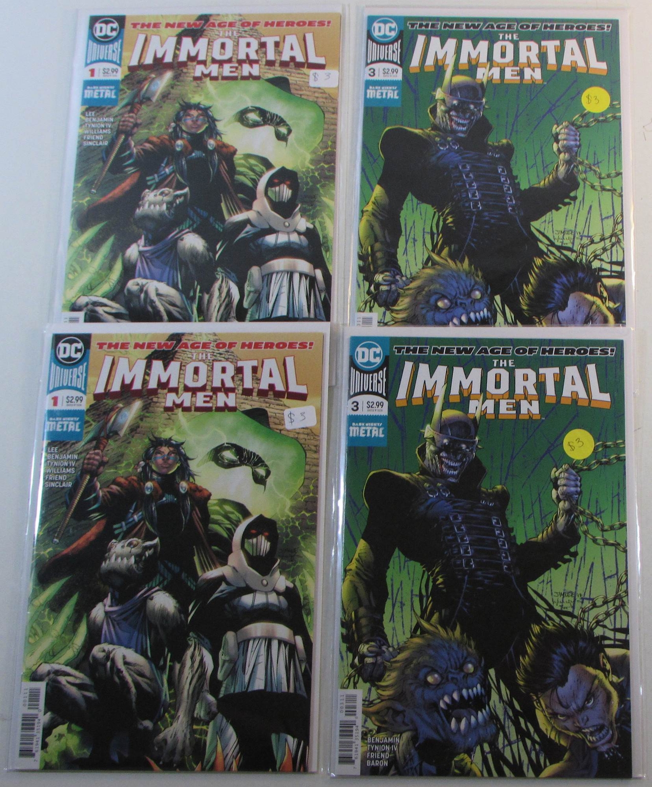 2018 Immortal Men Lot of 4 #1 x2, 3 x2 DC Comics NM 1st Print Comic ...