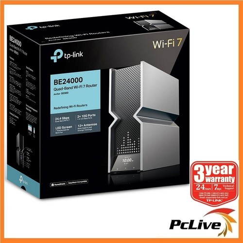 TP-Link Archer BE900 BE24000 Quad-Band Wi-Fi 7 Router 10G Ports ...