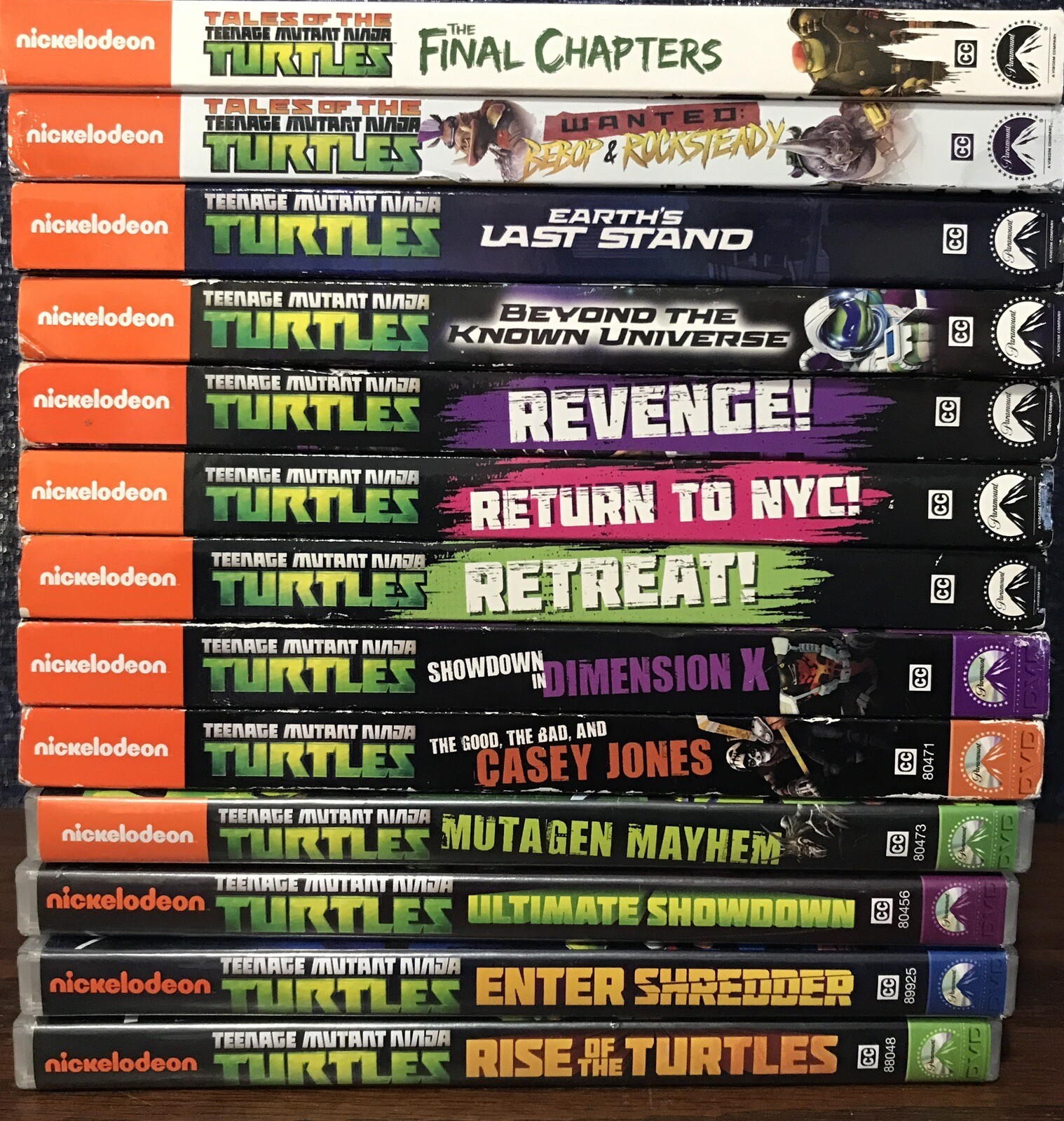 Lot of 13 Teenage Mutant Ninja Turtles DVDs Nickelodeon TV TMNT ...