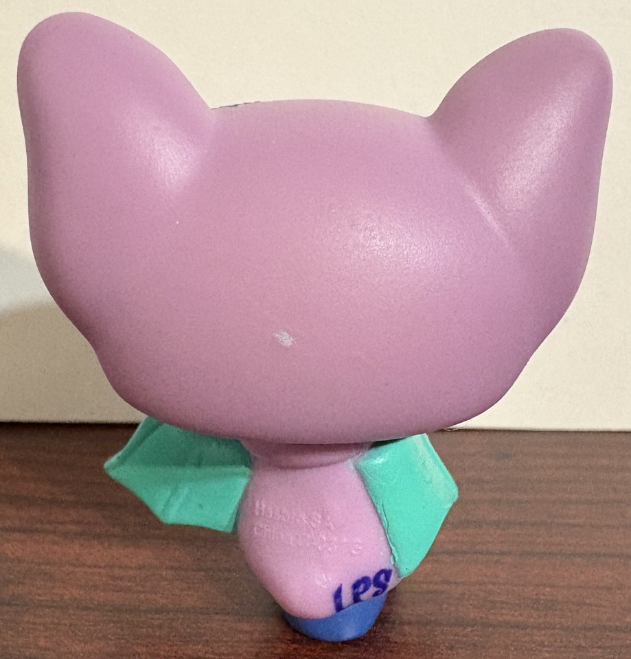 Hasbro Littlest Pet Shop LPS Bat #2142 Purple Body, Teal Eyes, Glitter ...