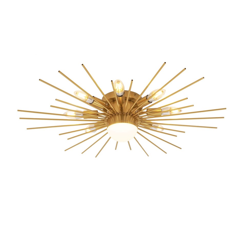 Multi-arm Chandelier Ceiling Mount 60w Per Bulb Dimmable Design Large ...