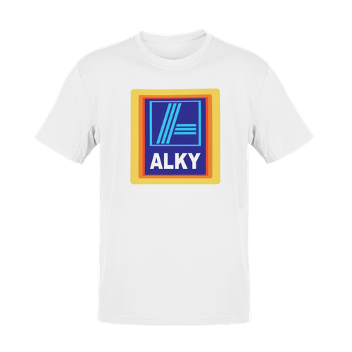 FUNNY ALDI ALKY Mens T-Shirt Funny Joke Parody Designer Sleep Dad ...